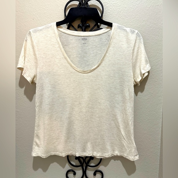 Express | Tops | Express Relax Fit Light Tan Color Tshirt | Poshmark